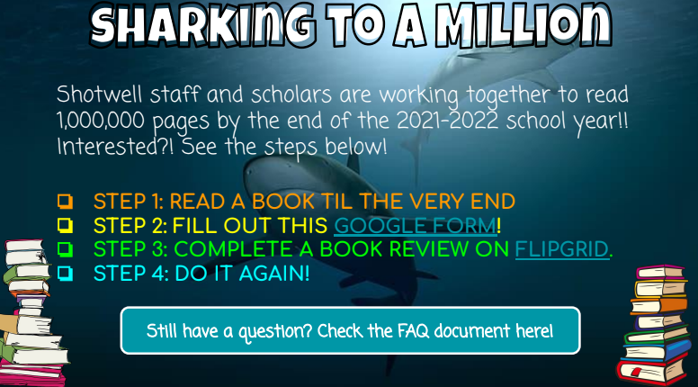 Sharking to a Million Reading Challenge! – Shotwell Middle School